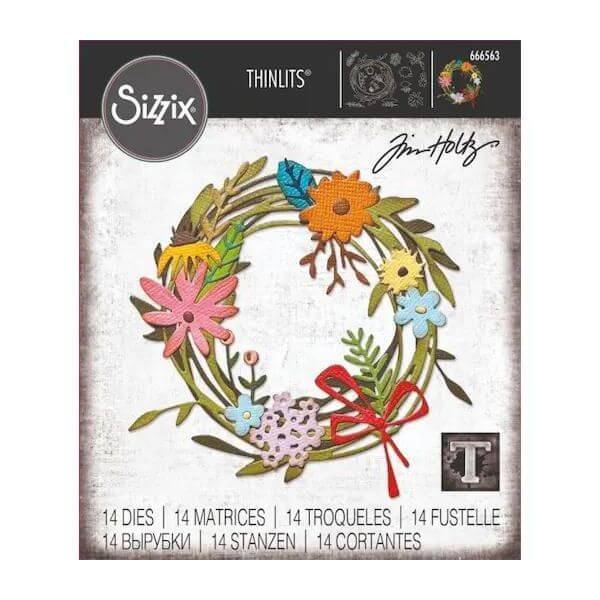 Sizzix - Thinlits - Vault Funky Floral Wreath – 10Cats