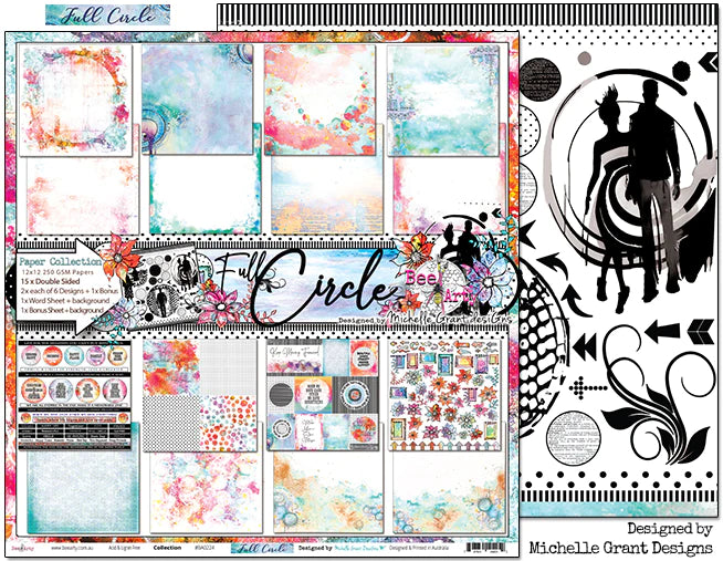 Bee Arty - Full Circle 12'' x 12'' Paper Packs – 10Cats