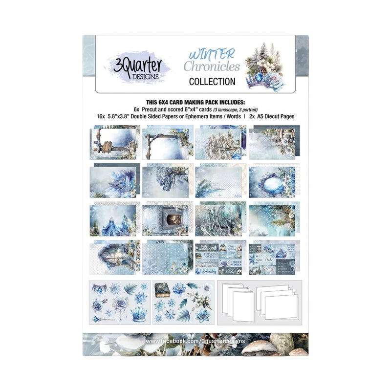 3 Quarter Designs - Winter Chronicles Collection 6x4 Card Pack – 10Cats