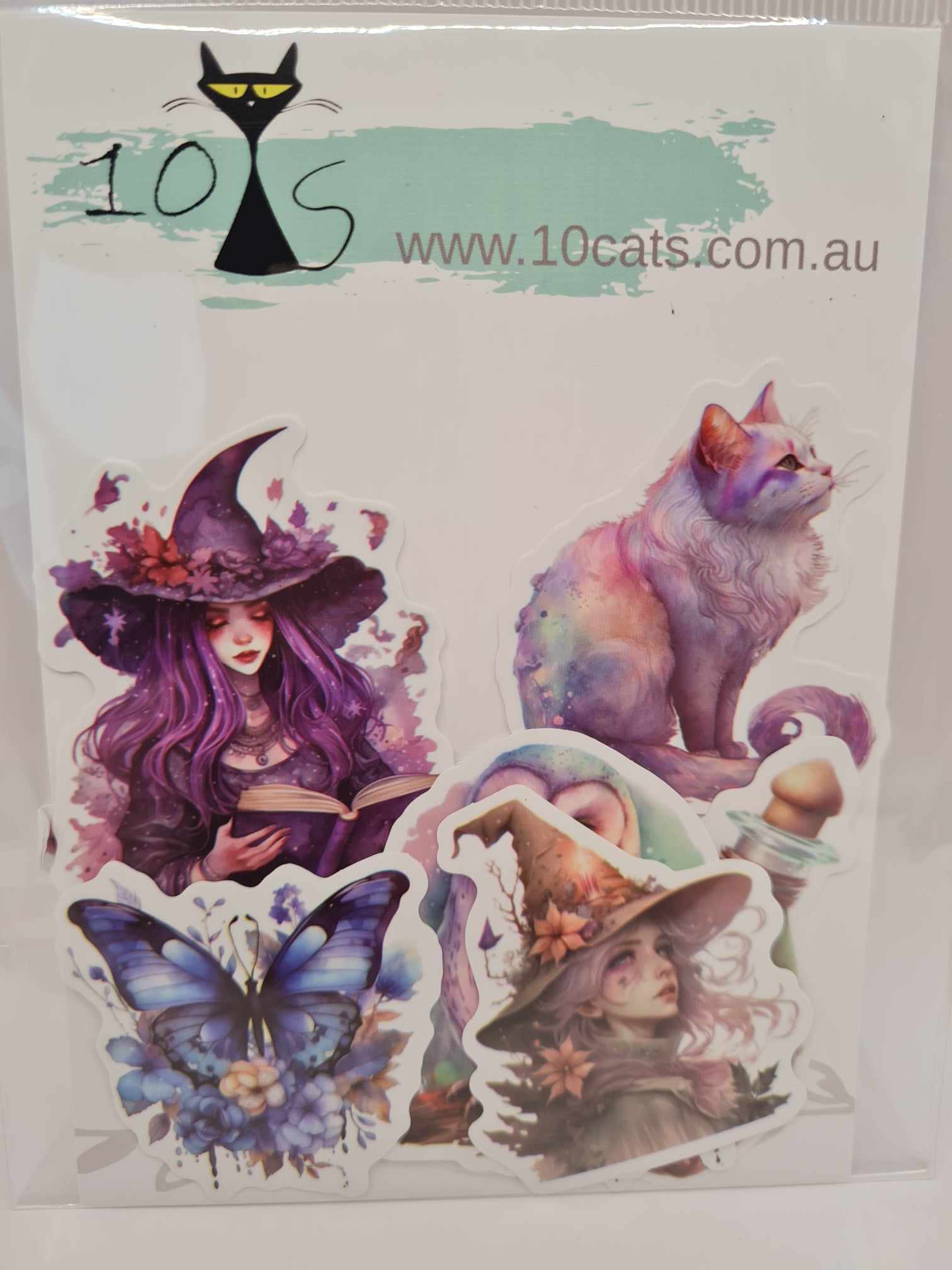 White Witch Stickers – 10Cats