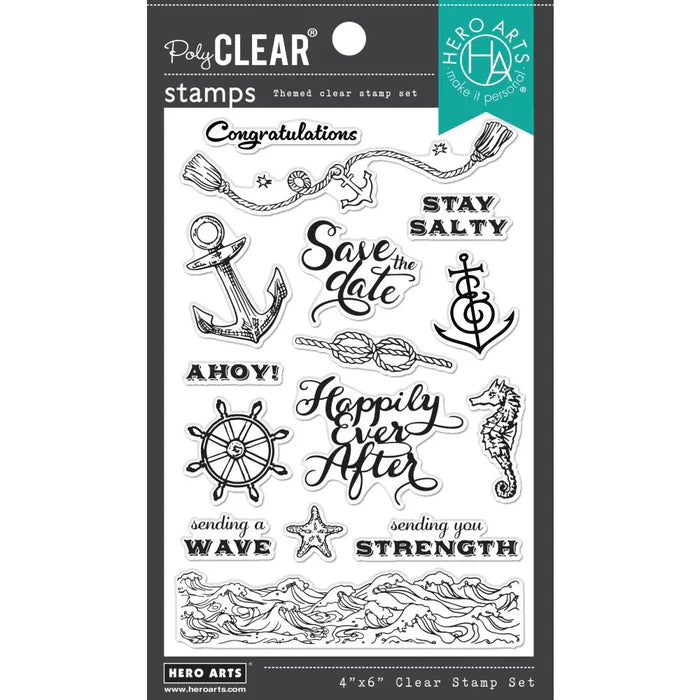 Hero Arts - Clear Stamp Nautical Messages – 10Cats