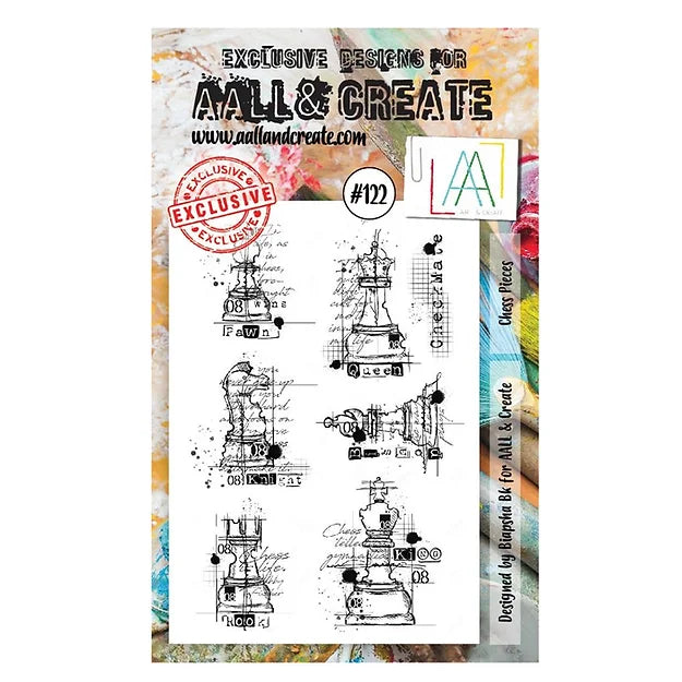 AALL & CREATE - A6 Stamps -Chess Pieces #122 – 10Cats