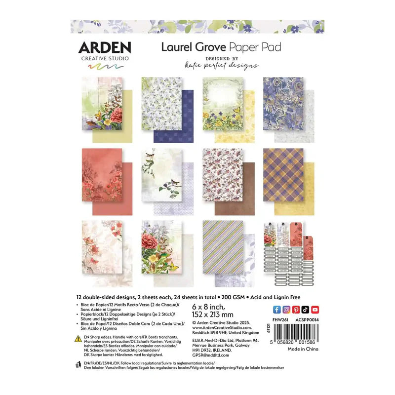 Arden Creative - Laurel Grove 6" x 8'' Paper Pad – 10Cats
