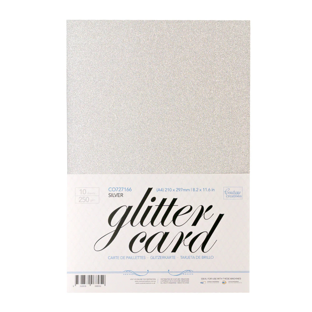 A4 Glitter Card 250gsm - Silver – 10Cats