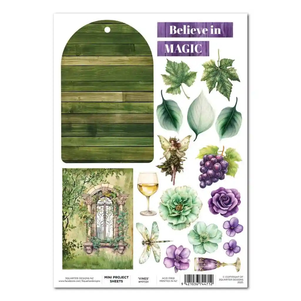 3 Quarter Designs - Mini Project Sheets - Magic Vines – 10Cats