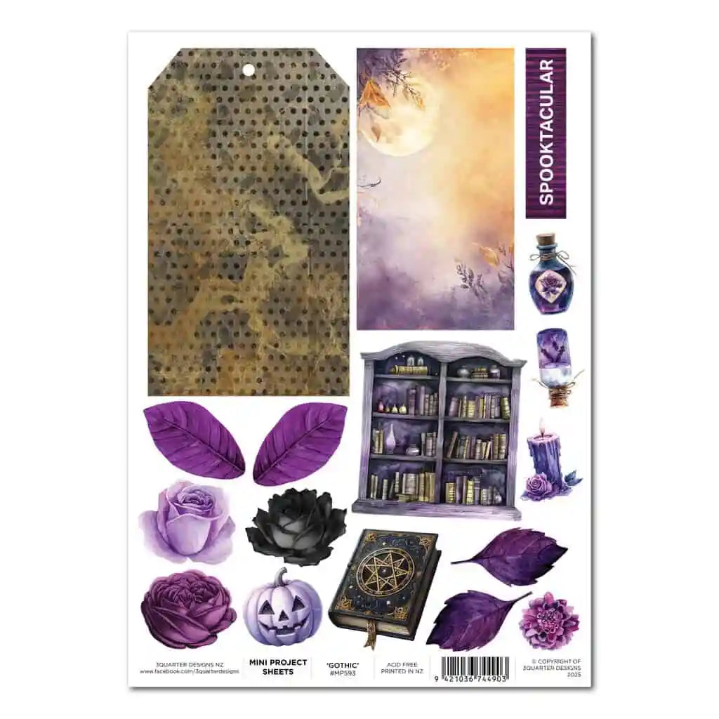 3 Quarter Designs - Mini Project Sheets - Gothic – 10Cats
