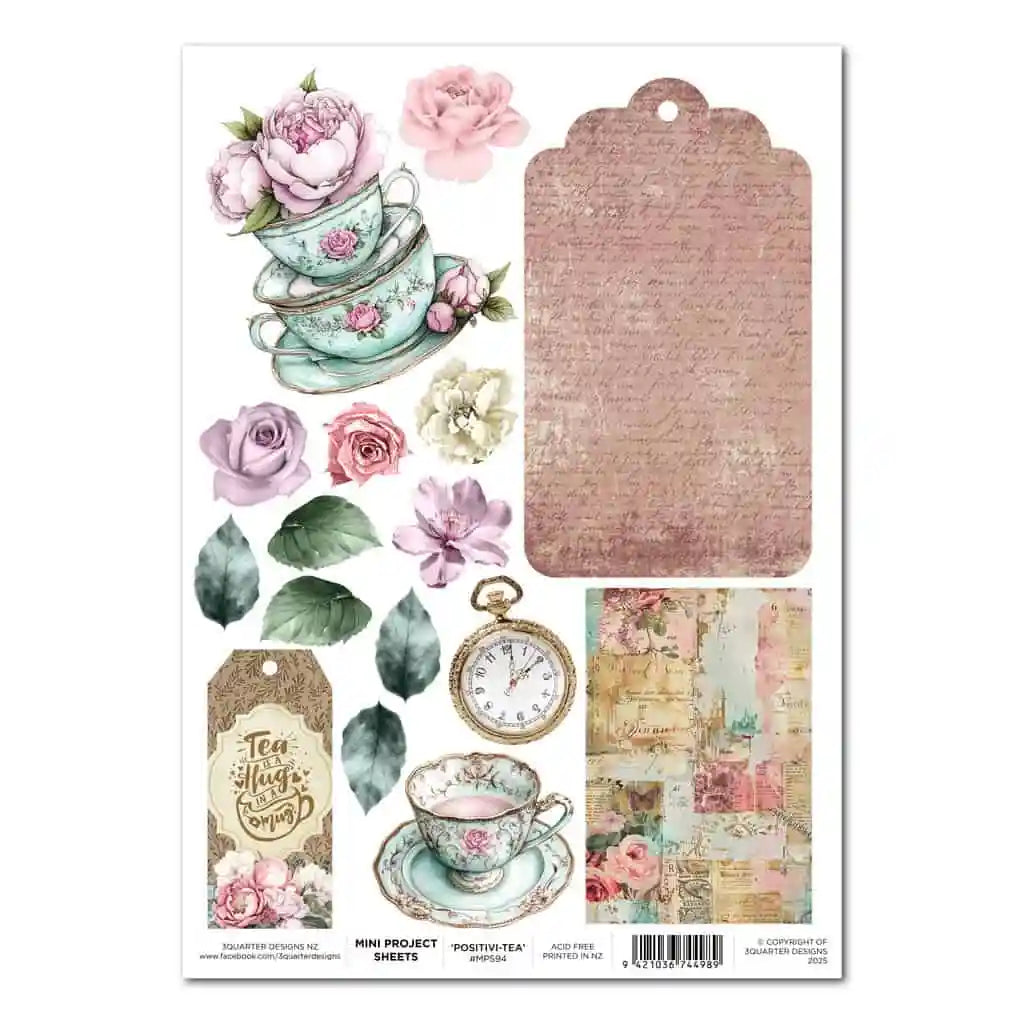 3 Quarter Designs - Mini Project Sheets - Positivi-Tea – 10Cats