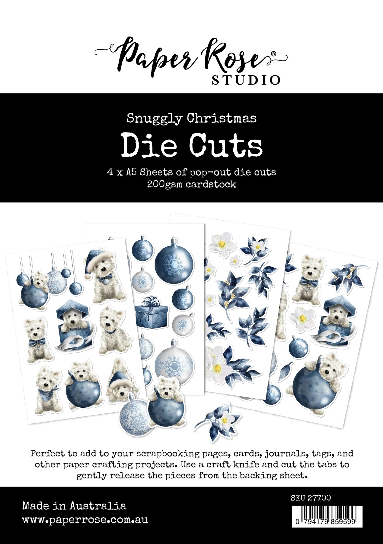 Paper Rose -Snuggly Christmas Die Cuts – 10Cats