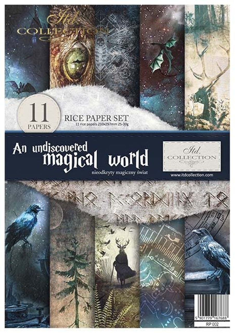 ITD Collection Rice Paper Pack of 11 A4 Sheets - Undiscovered Magical ...