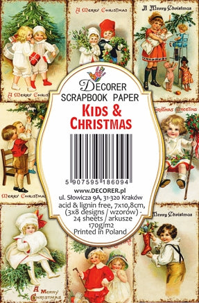 Decorer Scrapbook Paper - Kids & Christmas - Mini – 10Cats