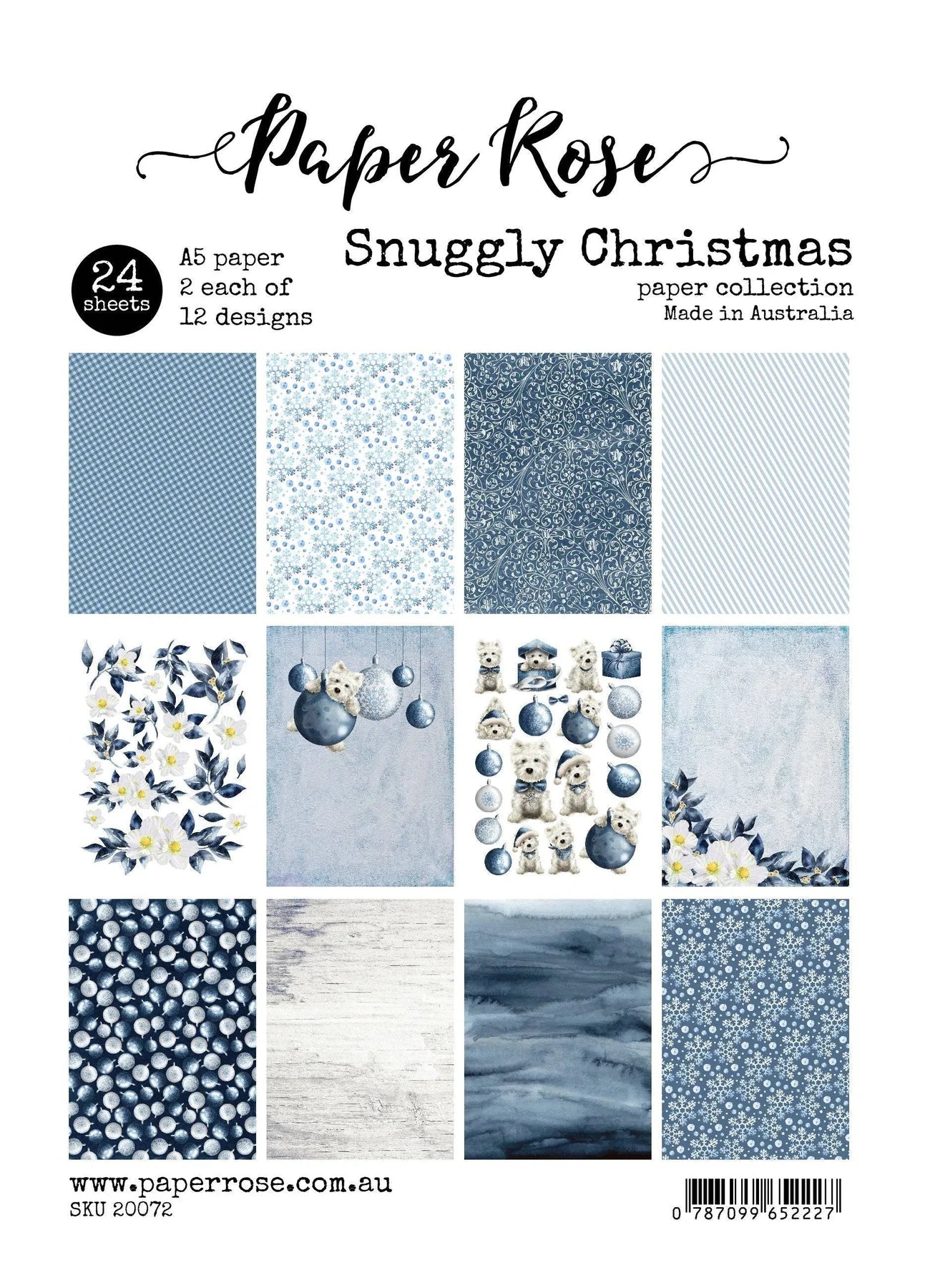 Paper Rose -Snuggly Christmas A5 24 Paper Pack – 10Cats