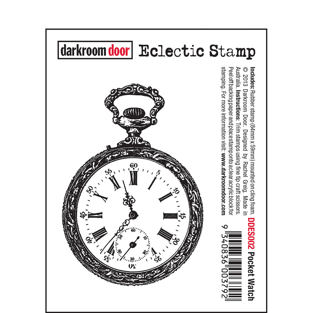 Rubber Stamp - Darkroom Door - Eclectic Stamp - Pocket Watch – 10Cats